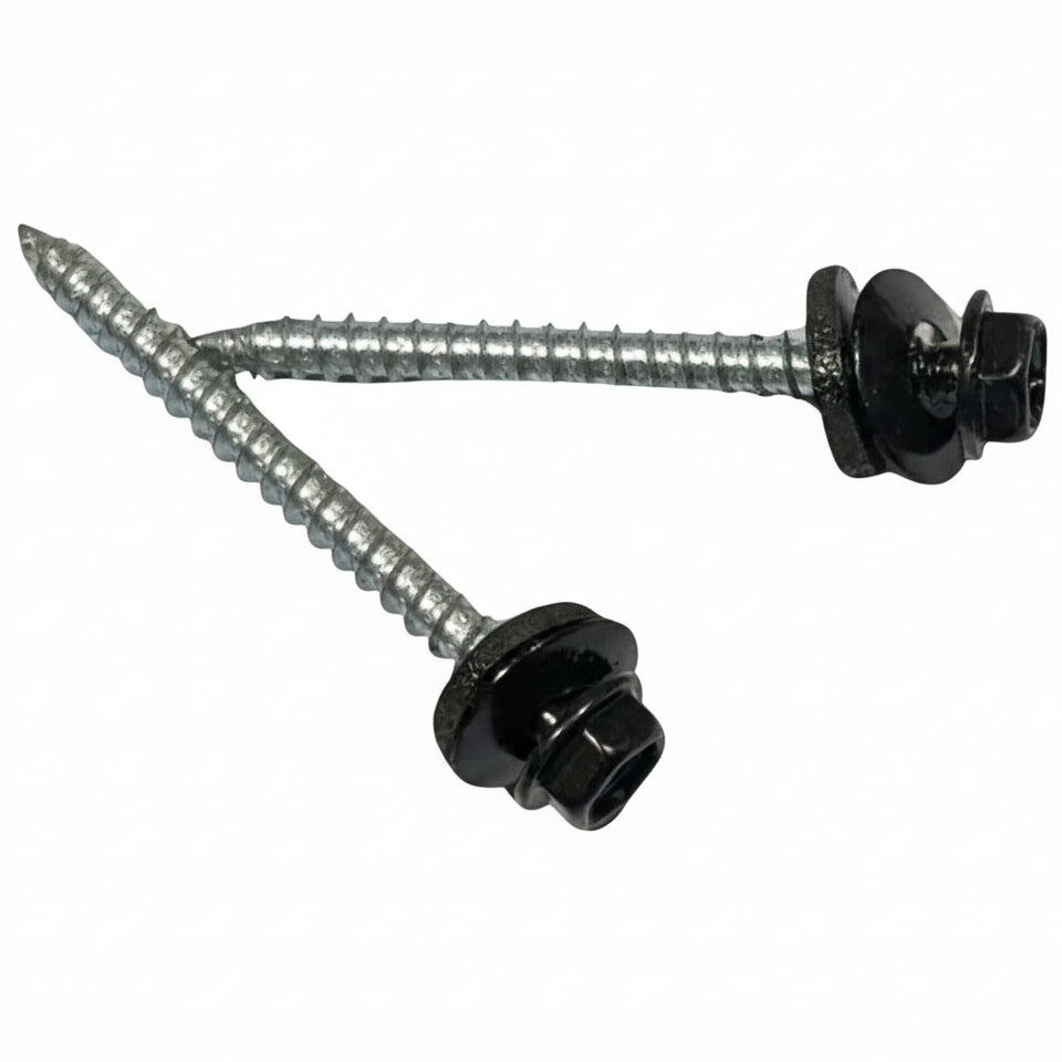 HEX SCREWS 10X2" WITH WASHER, GREY BROWN – Arctic Steel