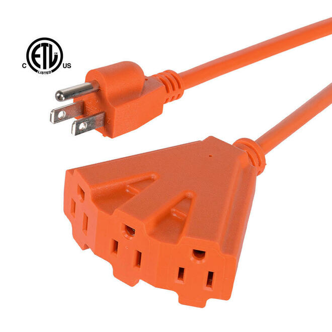 HEAVY DUTY EXTENSION CORD 25FT X 3OUTLET 16/3 AWG – Arctic Steel